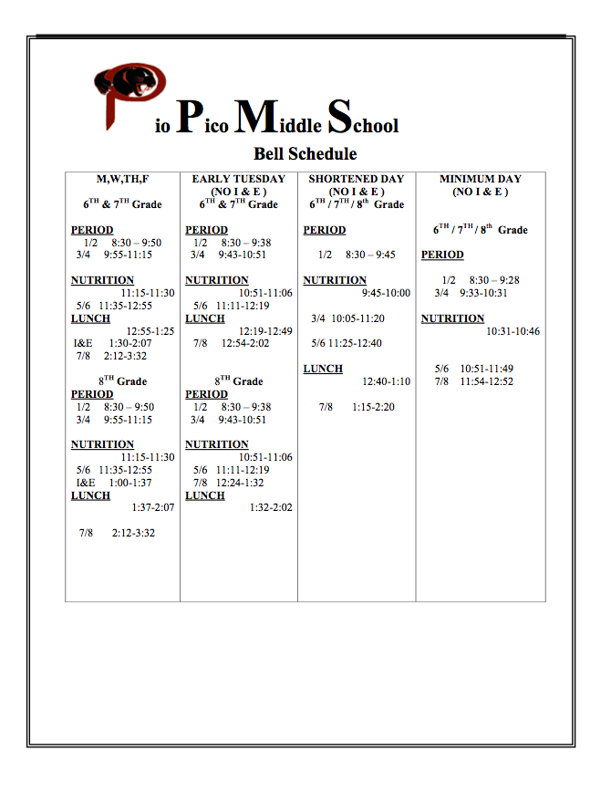 Bell Schedule bell-schedule